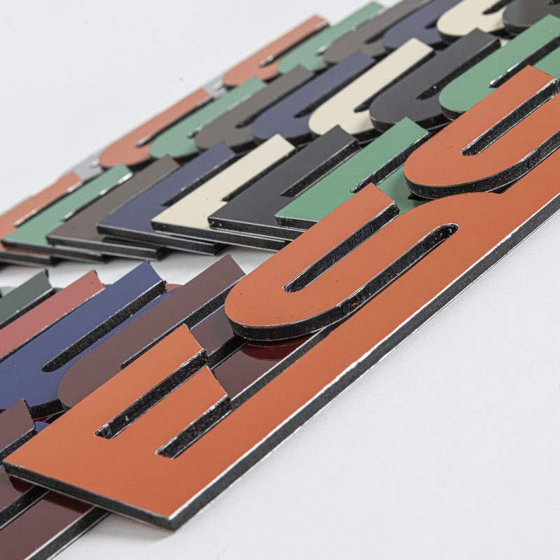 Coloured Aluminium Composite Flat Cut Letters - Elite Sign Solutions