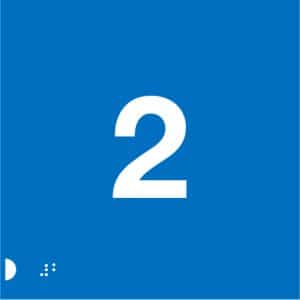 Braille Number 2 Sign | Elite Sign Solutions