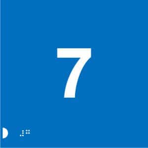 Braille Number 7 Sign | Elite Sign Solutions