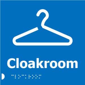 Braille Cloakroom Sign | Elite Sign Solutions