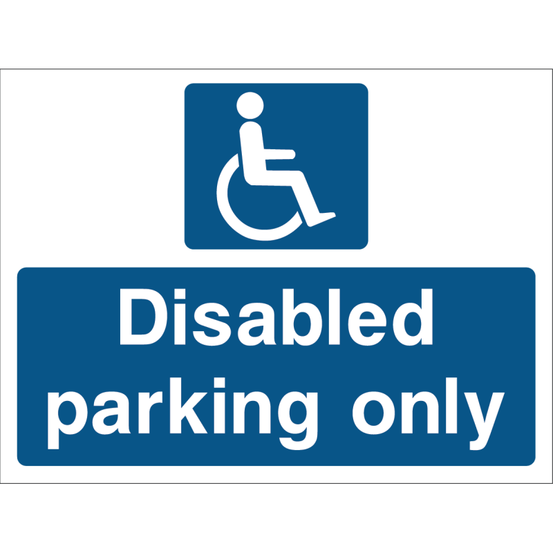 Disabled Parking Only Sign