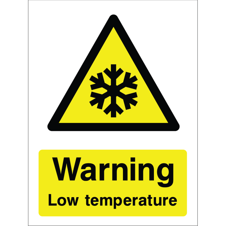Warning Low Temperature Sign